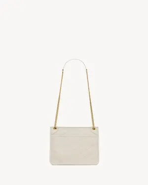 Saint Laurent Niki Baby Vintage Leather Bag - White