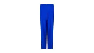 Alexander McQueen Wideleg Wool Trousers - Blue