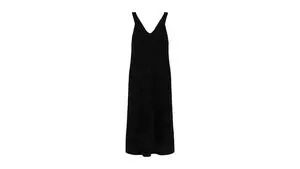 FERRAGAMO Floral Fil Coupé Midi Dress - Black