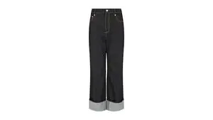 Alexander McQueen Contrast Stitching Denim Pants - Dark