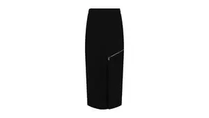 Alexander McQueen Zip Detailed Midi Skirt