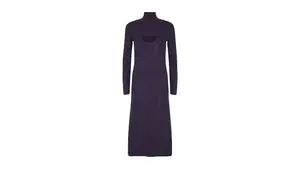 FERRAGAMO Lamé Wool Blend Dress - Purple