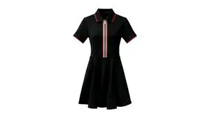 Burberry Icon Stripes Zip Polo Shirt Dress