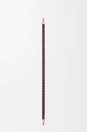 Loewe Woven Leather Strap With Geometric Pattern - Blue/orange