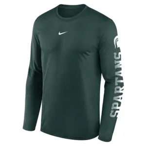 Nike Michigan State Primetime Stack Legend Dri-fit College Long-sleeve T-shirt - Green