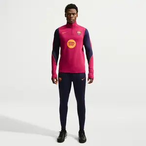 Nike Fc Barcelona Strike Dri-fit Soccer Knit Drill Top - Red