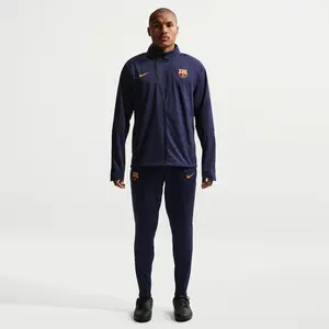Nike Fc Barcelona Strike Shield Soccer Hooded Rain Jacket