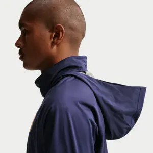 Nike Fc Barcelona Strike Shield Soccer Hooded Rain Jacket