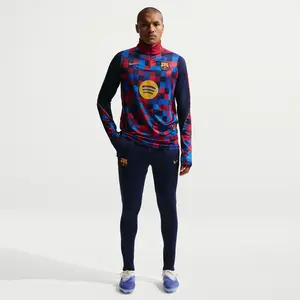 Nike Fc Barcelona Strike Dri-fit Soccer Knit Pants - Blue