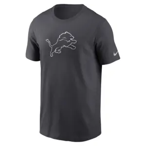 Nike Detroit Lions Fractal Logo Nfl T-shirt - Grey