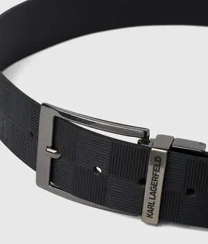 Karl Lagerfeld Checkerboard Reversible Belt