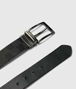 Karl Lagerfeld Checkerboard Reversible Belt