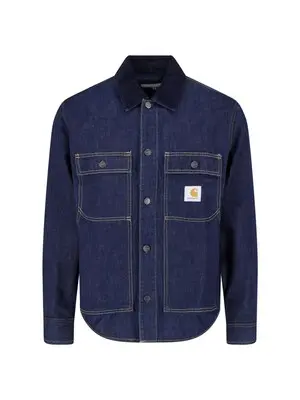 Carhartt Work In Progress Jacket "oakland Shirt - Blue