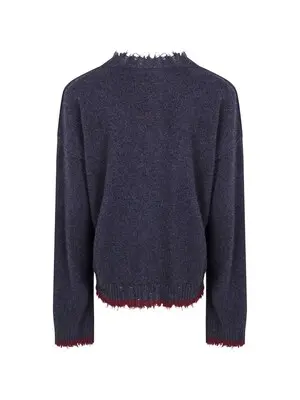 UMA WANG Distressed-effect Cashmere Sweater