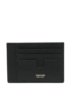 TOM FORD Printed Leather Cash Card Holder - Black