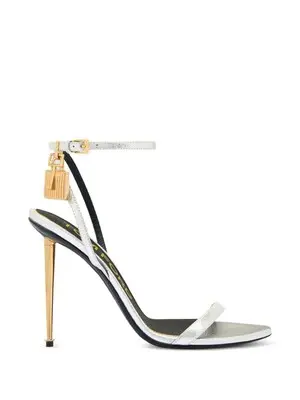 TOM FORD Padlock-detail Sandals - Metallic