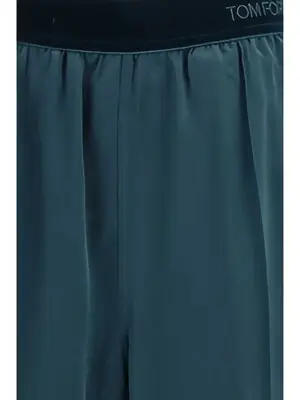TOM FORD Logo-stripe Trousers - Green