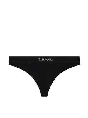 TOM FORD Logo Thong - Black