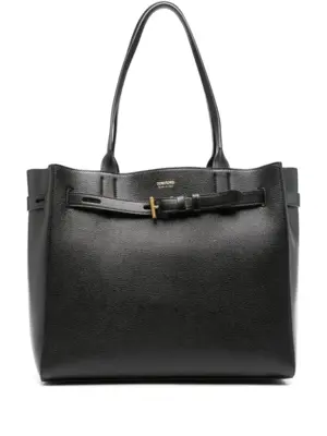 TOM FORD Medium Audrey Leather Tote Bag - Black