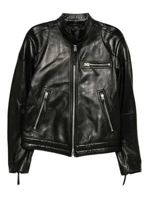 TOM FORD Leather Biker Jacket - Black