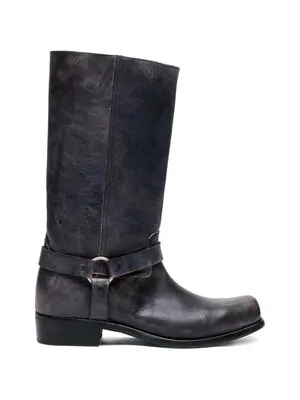 GOLDEN GOOSE Buckled Biker Boots - Black