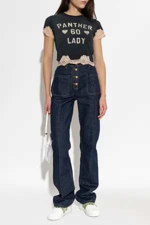 Valentino Garavani Top With Lace Trim