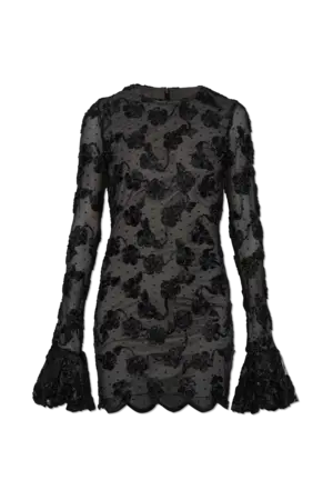 ROTATE BY BIRGER CHRISTENSEN Dress With Floral Motif - Black