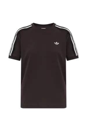 ADIDAS ORIGINALS T-shirt With Embroidered Logo - Brown