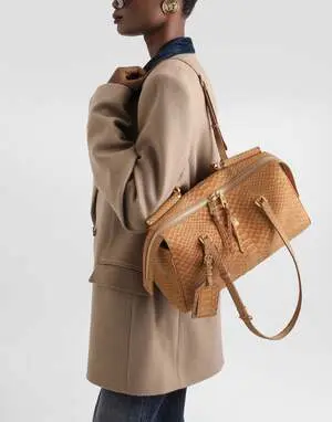 Dolce & Gabbana Medium Vittoria Handbag In Python
