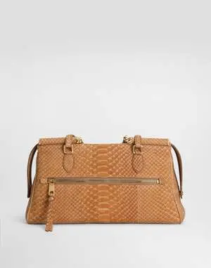 Dolce & Gabbana Medium Vittoria Handbag In Python
