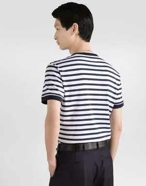 Dolce & Gabbana Serafino Striped Cotton T-shirt