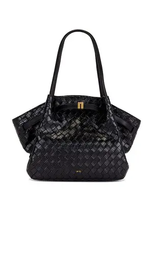 Jw Pei Hana Medium Weave Texture Tote Bag - Black