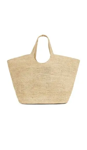 ANINE BING Lili Tote Raphia Bag - Beige