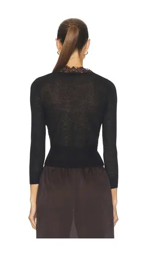L'Agence Eluna Lace Detail Cardigan