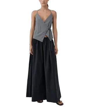 ST. AGNI Wool Blend Rouleau Halter Top