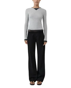 ST. AGNI 90s Rouleau Minimal Wool Pants
