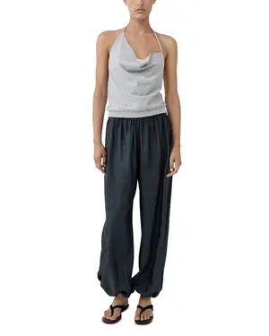 ST. AGNI Cotton Jersey Halter Top