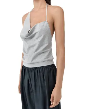 ST. AGNI Cotton Jersey Halter Top