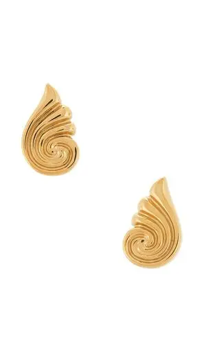 HEAVEN MAYHEM Capri Earrings In Metallic - Gold
