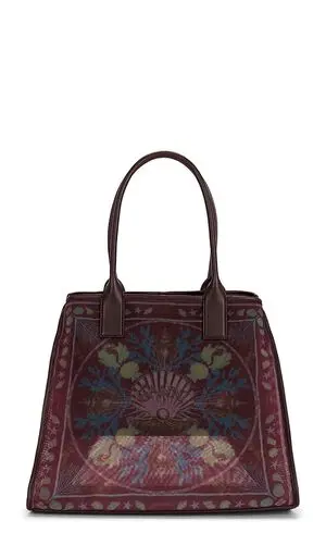 GANNI Mesh Shopper Resort In Brown