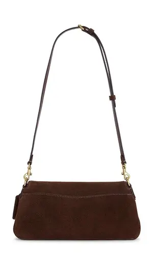 COACH Suede Jet Shoulder Bag In Chocolate