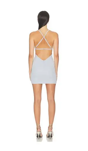 HAELO Gradient Studded Dress In Grey