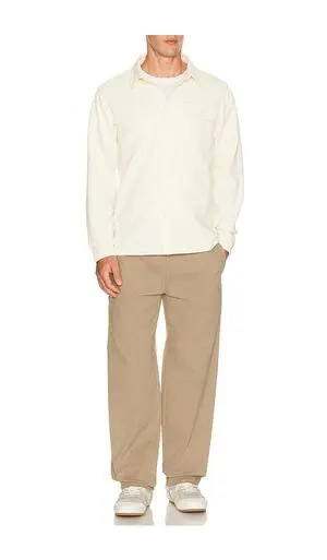 Vuori Waffle Shirt Jacket In Cream