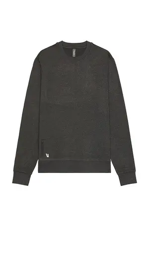 Vuori Ponto Performance Crew Pullover In Grey