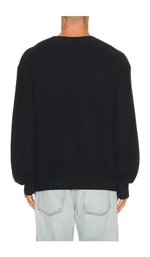 FRAME Textured Crewneck Sweater In Blue