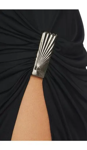Attico Drape Slit Mini Dress