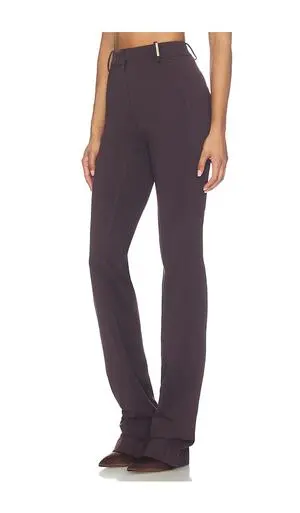 Attico Slim Long Pant In Brown