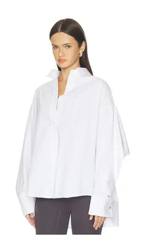 Attico Oversized Cotton Poplin Shirt - White