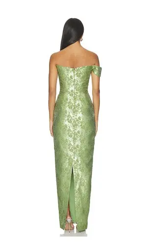 SAU LEE Jackson Jacquard Gown