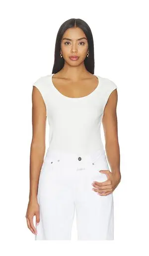 Closed Cap Sleeve T-shirt - Ivory